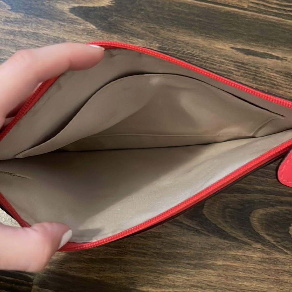 Red Leather Coach Pouch - Gem